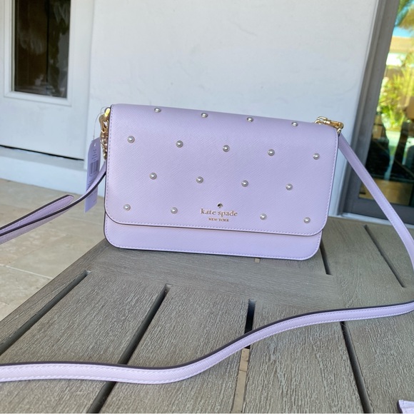 kate spade | Bags | Bundle Kate Spade Madison Studded Faux Pearls Flap ...
